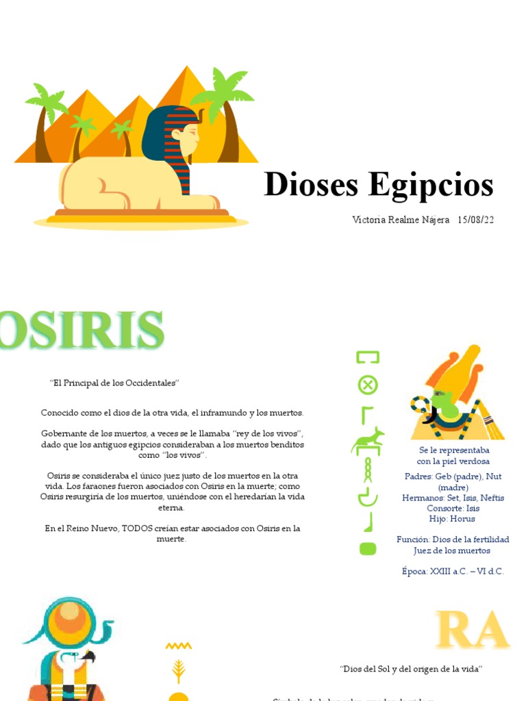 Dioses Egipcios: Osiris y Ra | PDF | Osiris | Isis