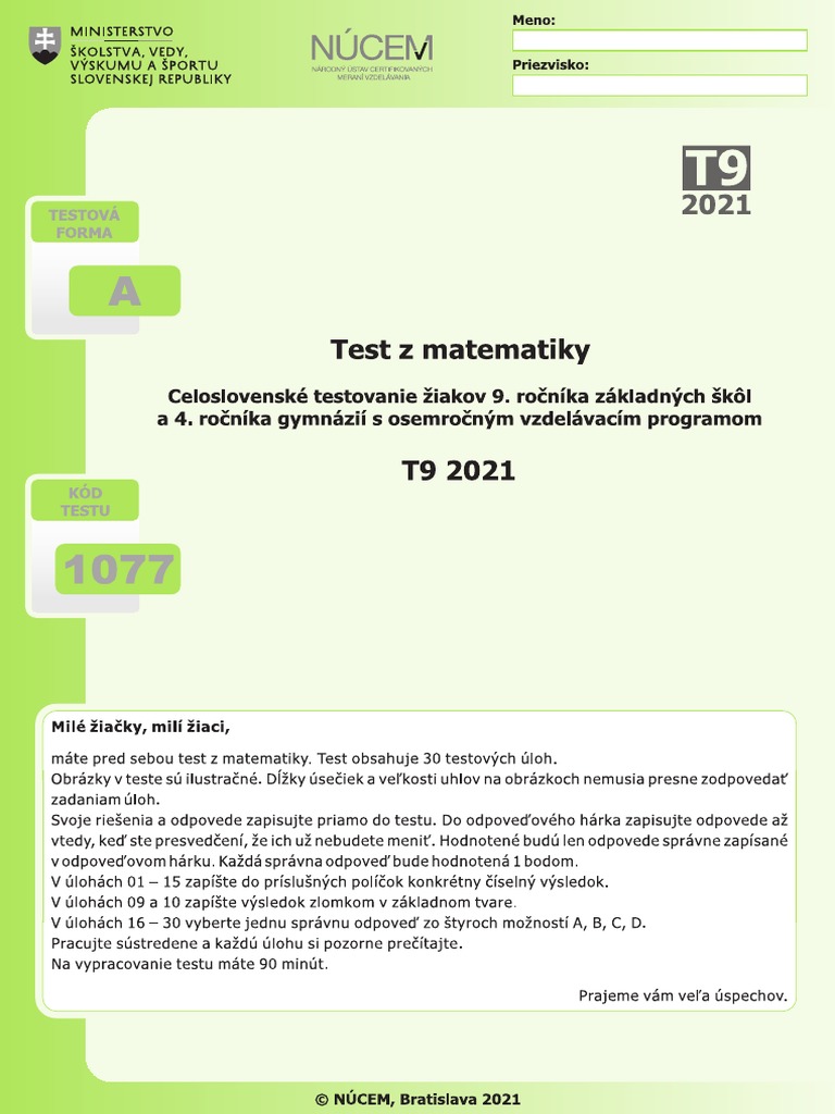 T9-2022 Mat V SJ | PDF