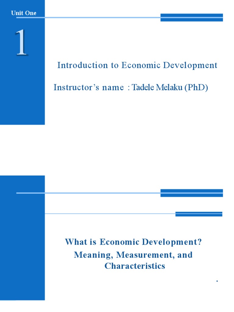 Development Economics Unit 1 and 2 | PDF | Millennium Development Goals ...