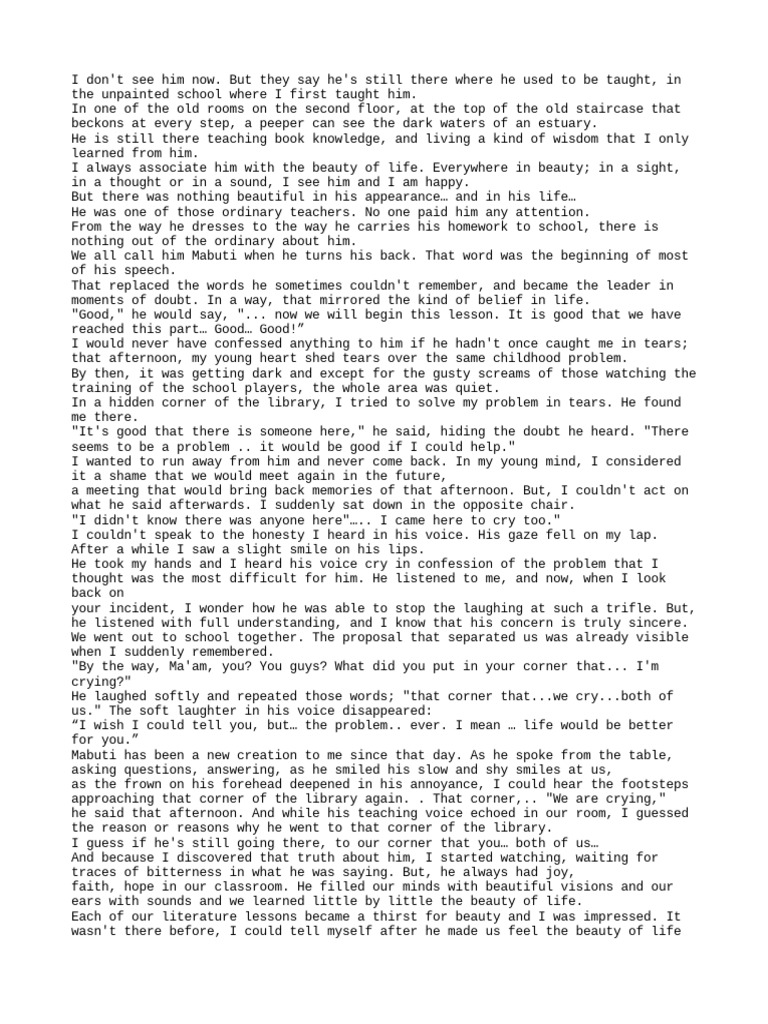 Kwento Ni Mabuti English Version | PDF | Laughter