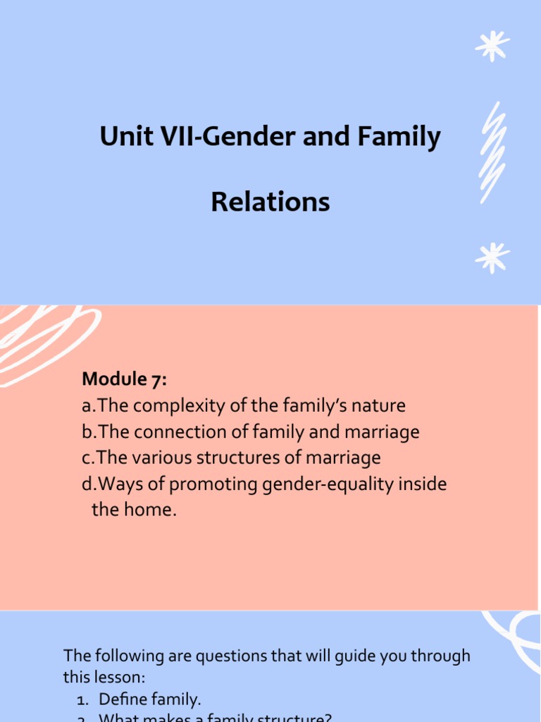 Gender Equality in Family Structures | PDF | Family | Marriage