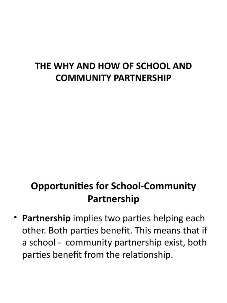 Chapter 6 THE WHY AND HOW OF SCHOOL AND COMMUNITY | PDF | Schools ...