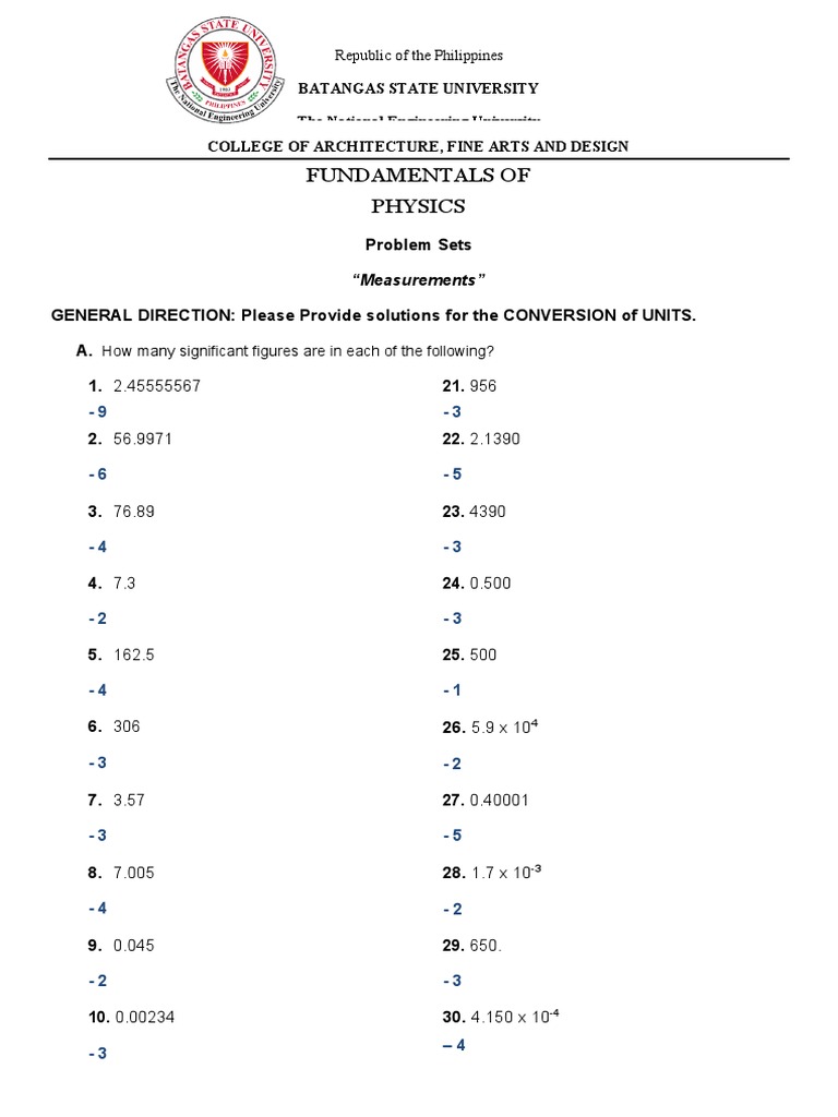 PSETS | PDF | Significant Figures | Litre