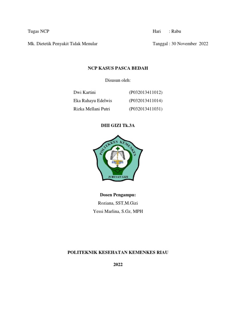 NCP Pasca Bedah Kanker Serviks | PDF