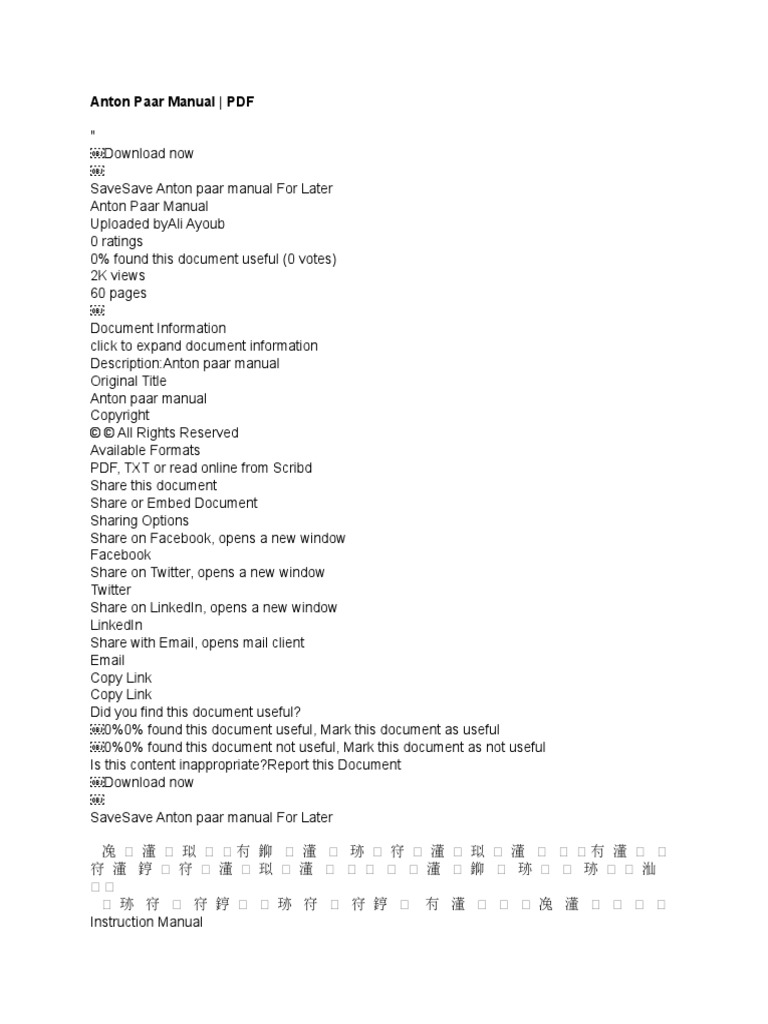 Anton Paar Manual PDF | PDF | Usb | Network Switch