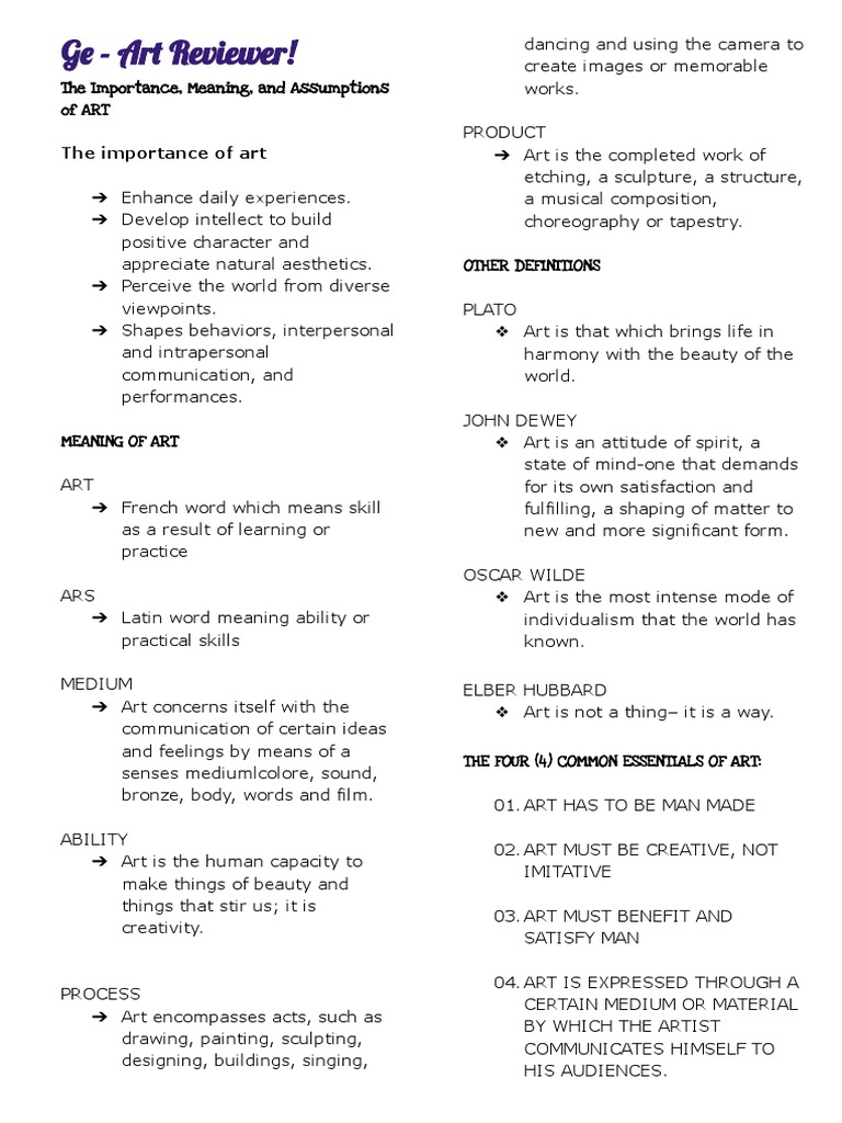 Ge Art Reviewer | PDF | The Arts | Paintings