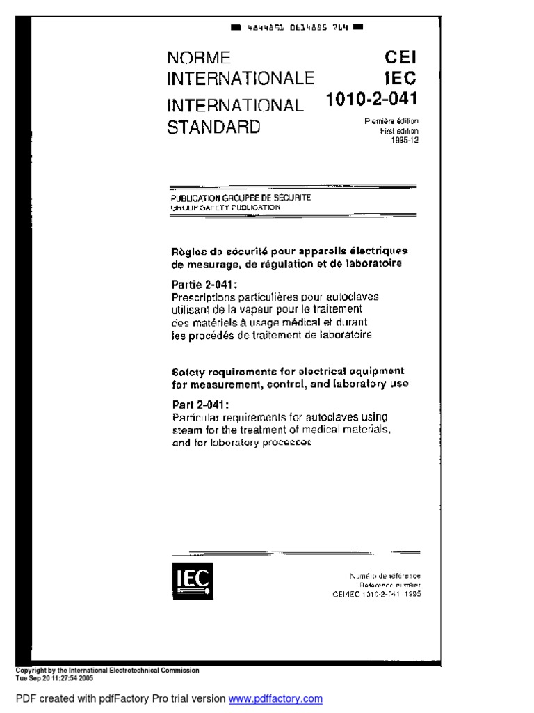 IEC 61010-2-041-1995 Scan | PDF | Geneva | Electric Power