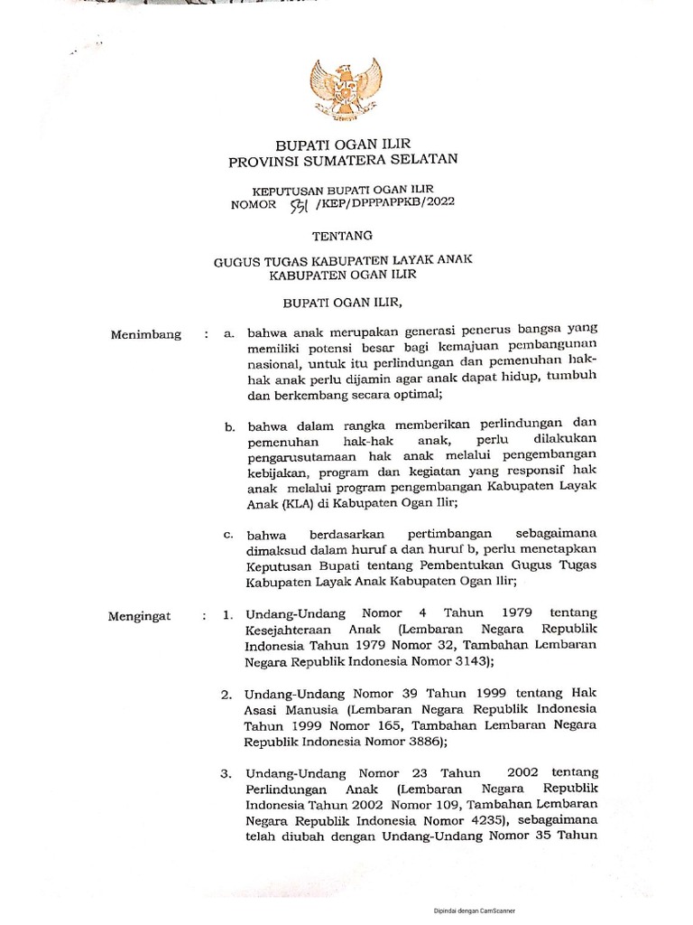 SK Gugus Tugas KLA | PDF