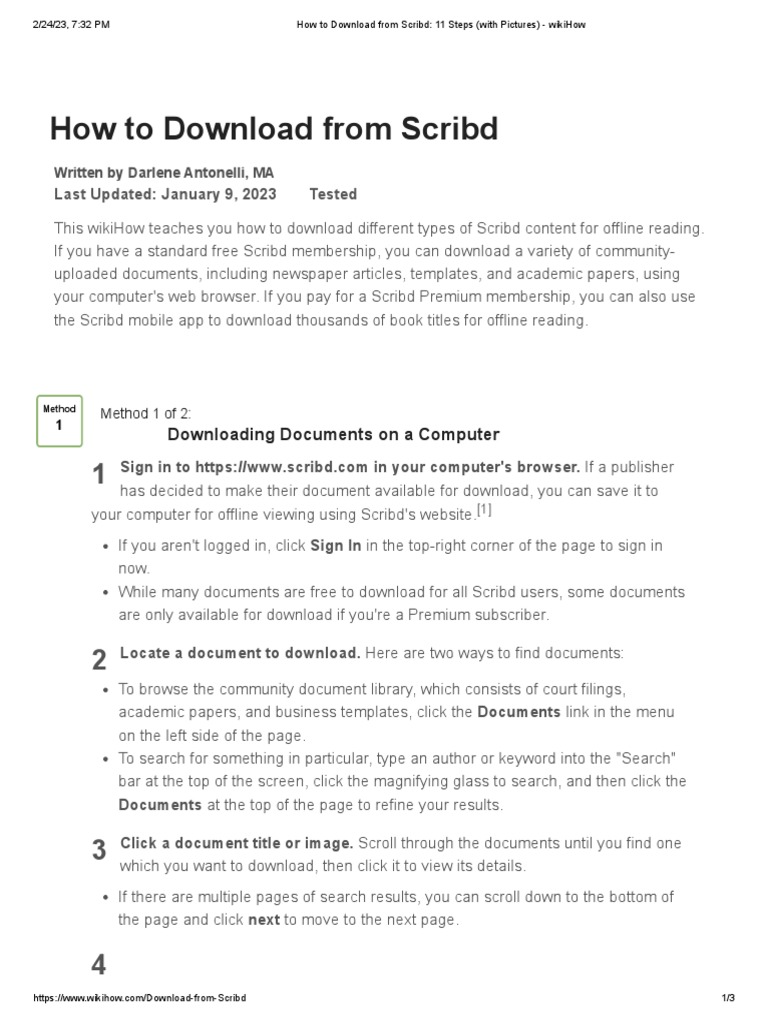 How To Download From Scribd - 11 Steps (With Pictures) - Wikihow | PDF ...