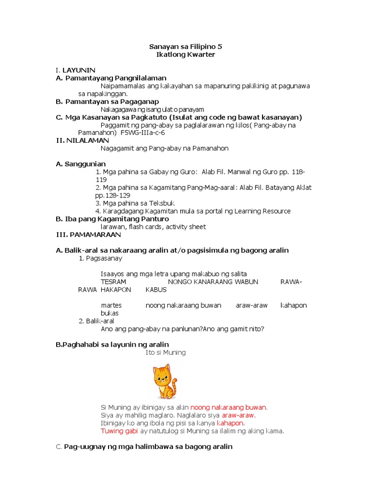 Filipino Pamanahon | PDF