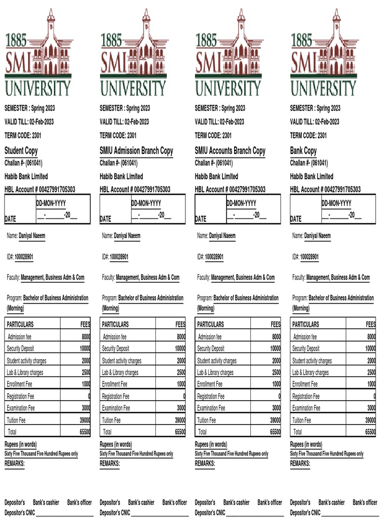 Smiu Fee VCH | PDF | Fee | Private Sector