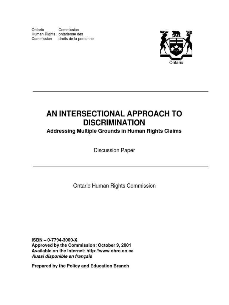 An Intersectional Approach To Discrimination Addressing Multiple ...