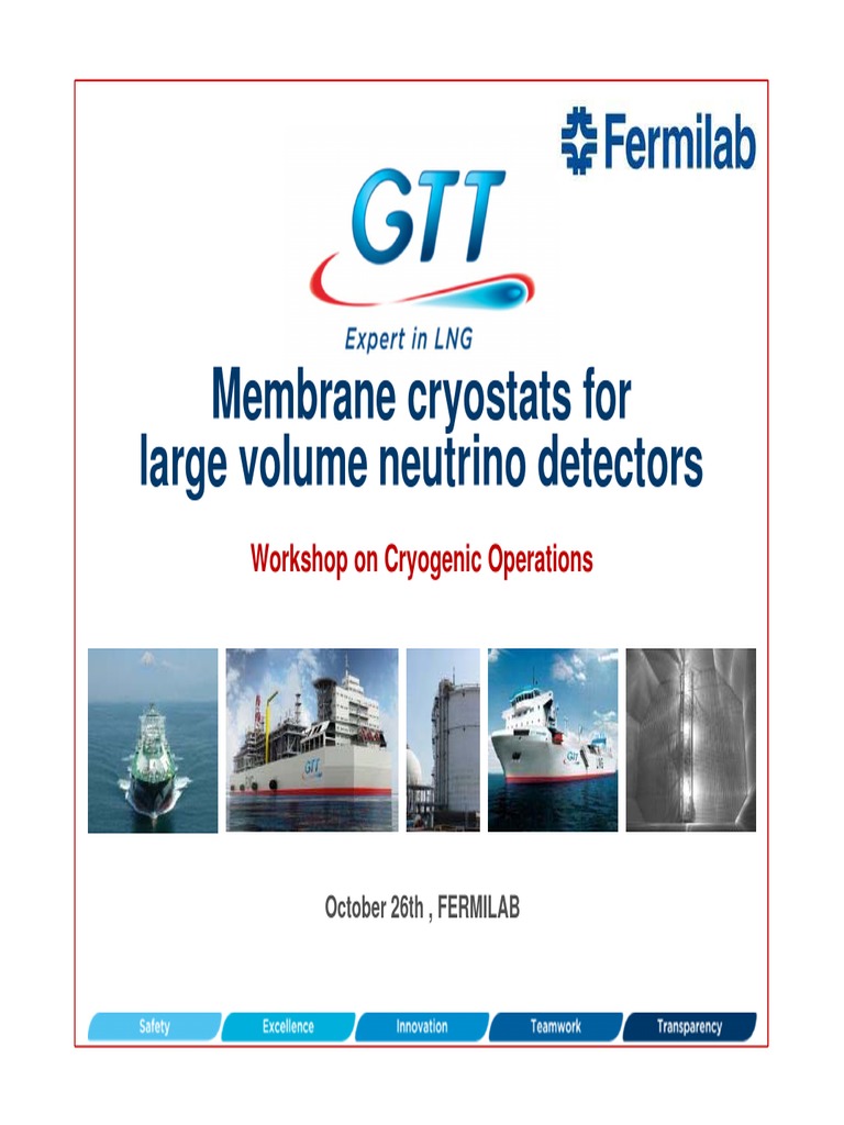 GTT Membrane Cryostats For Large Volume Neutrino Detectors - 2016 | PDF ...