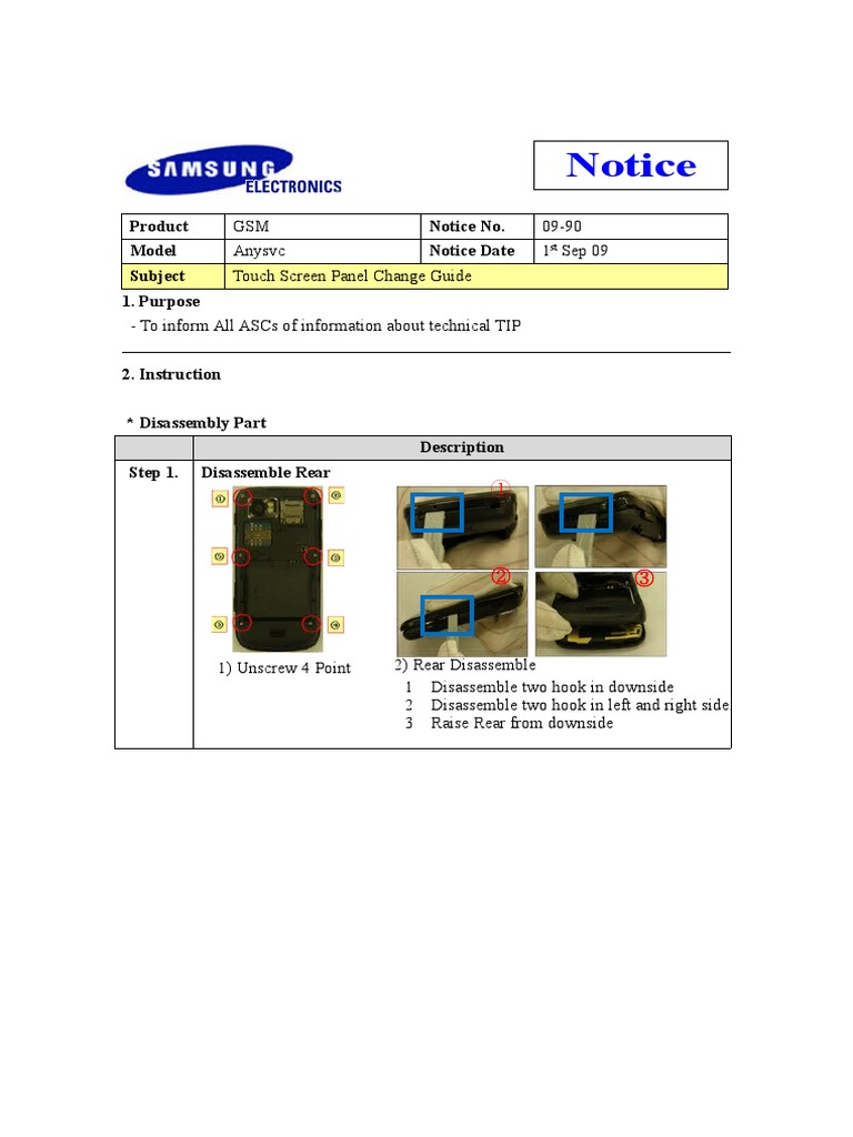 Touch Screen Panel Change Guide | PDF | Electrical Connector | Equipment