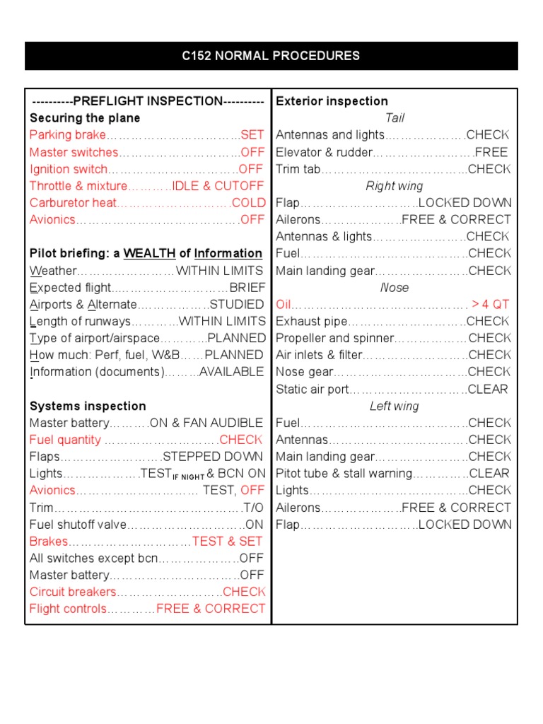 C152 Quick Reference Handbook | PDF | Carburetor | Throttle