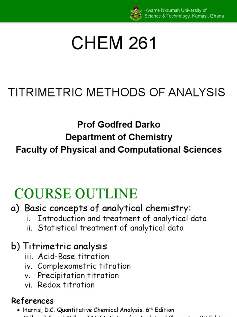Chem 261 Lecture Note 1 Pdf Significant Figures Mole Unit