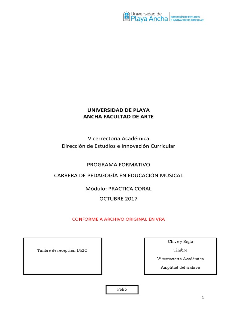 Apm 4643 Practica Coral 1 | PDF | Coro | Canto