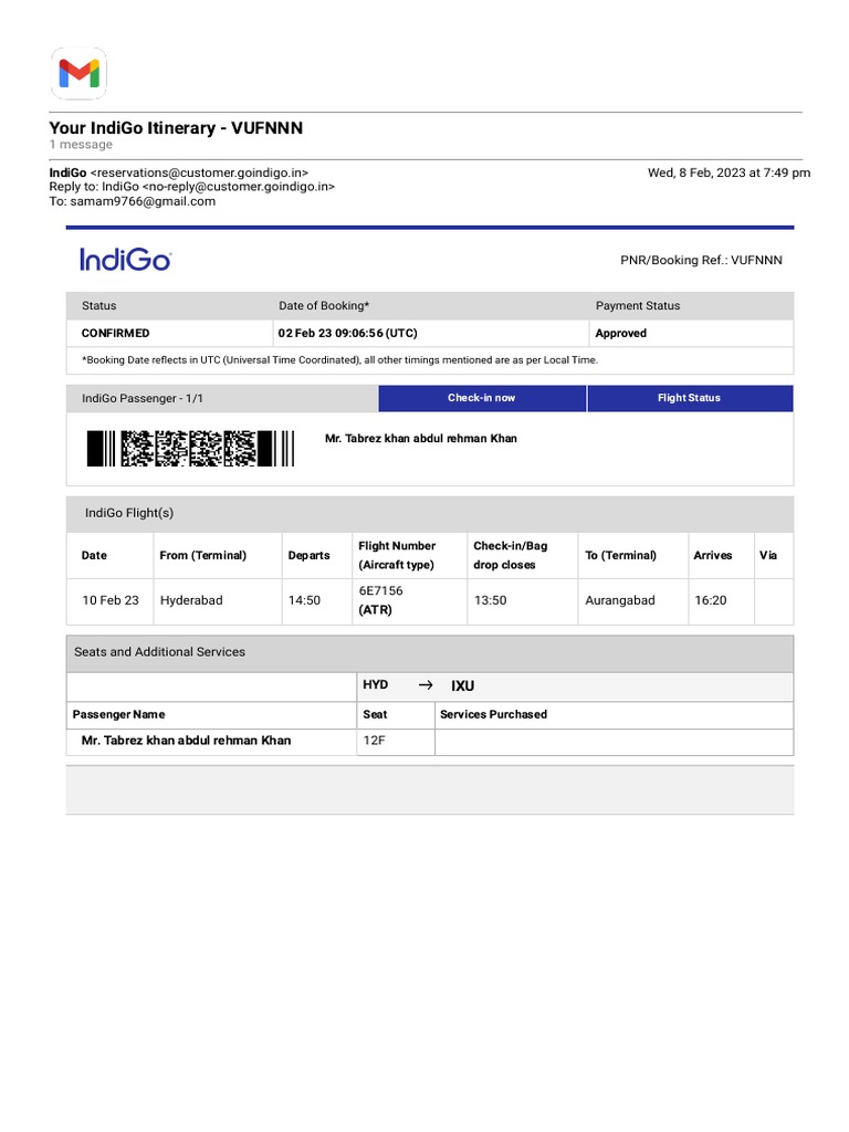 Dada Hyd To Awb | PDF | Airport