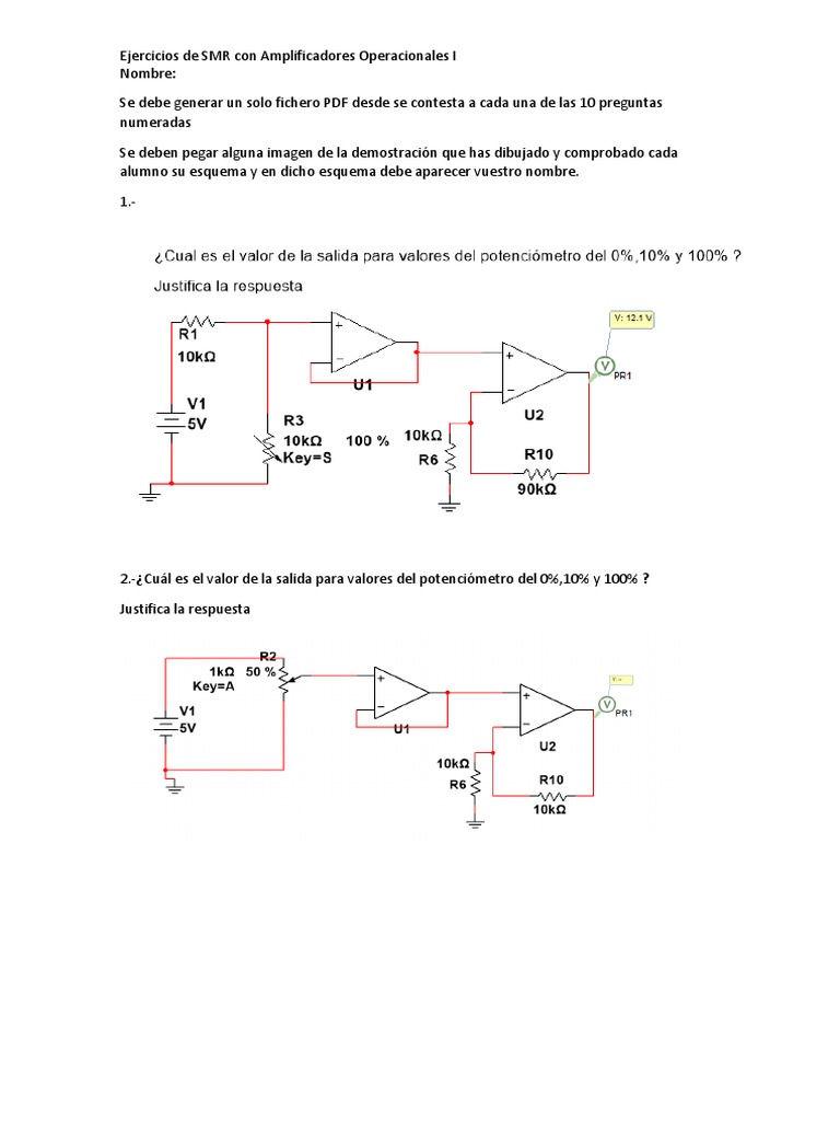 Ejercicios Operacioneles Sencillos SMR - 1 | PDF