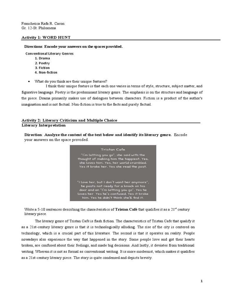 Module 2.answer | PDF | Genre | Poetry