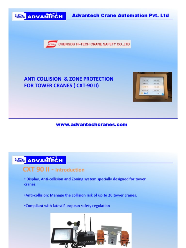 Tower Crane Anti-Collision System Overview | PDF | Crane (Machine ...