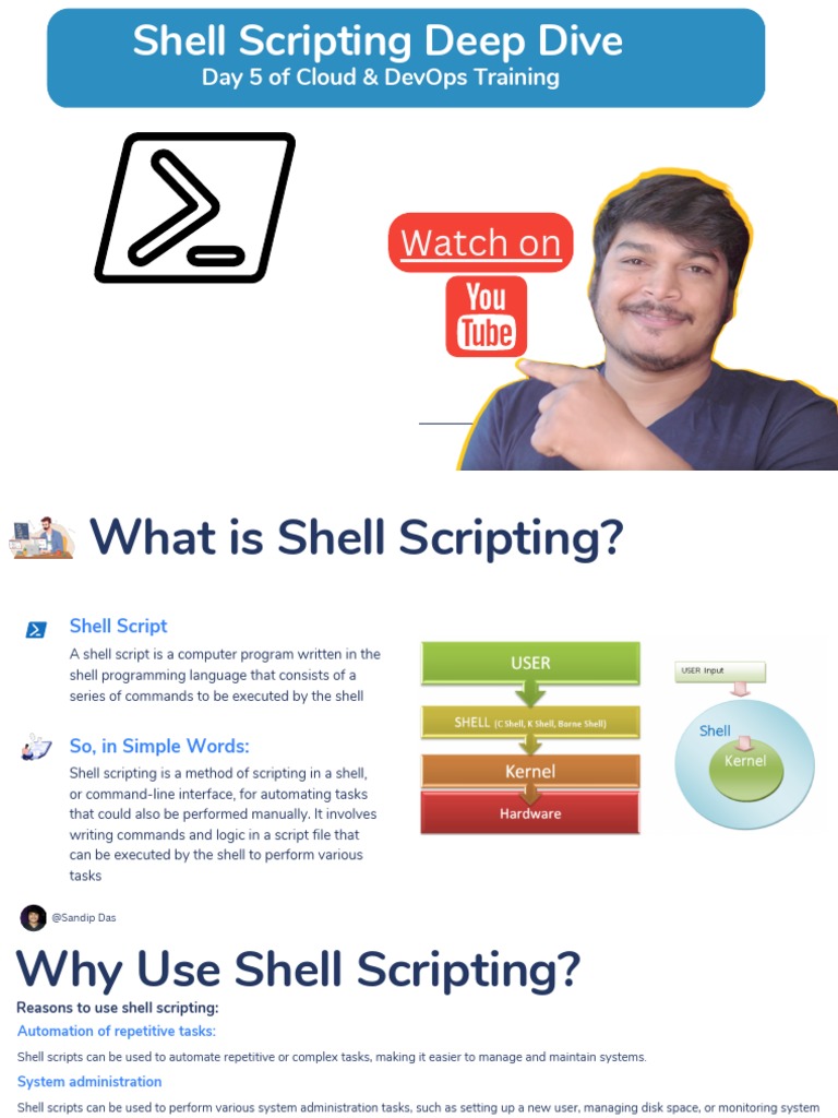 Shell Scripting Deep Dive | PDF | Shell (Computing) | Scripting Language Shell Scripting Deep Dive | PDF | Shell (Computing) | Scripting Language