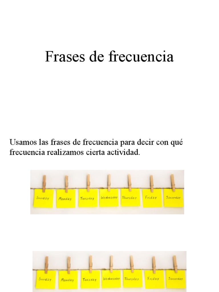 Frases de frecuencia - Presentación | PDF