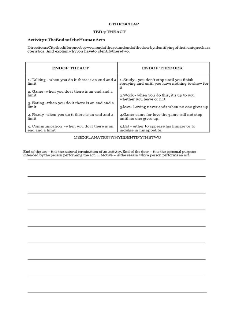 Analyzing the Ends, Motives, and Circumstances of Human Acts: A ...
