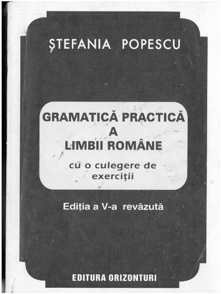 Gramatica Practica A Limbii Romane | PDF