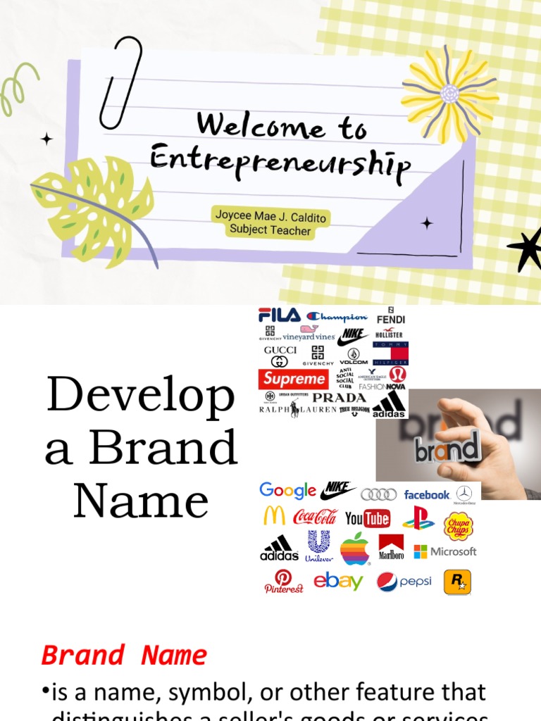 Develop A Brand Name | Download Free PDF | Brand | Marketing