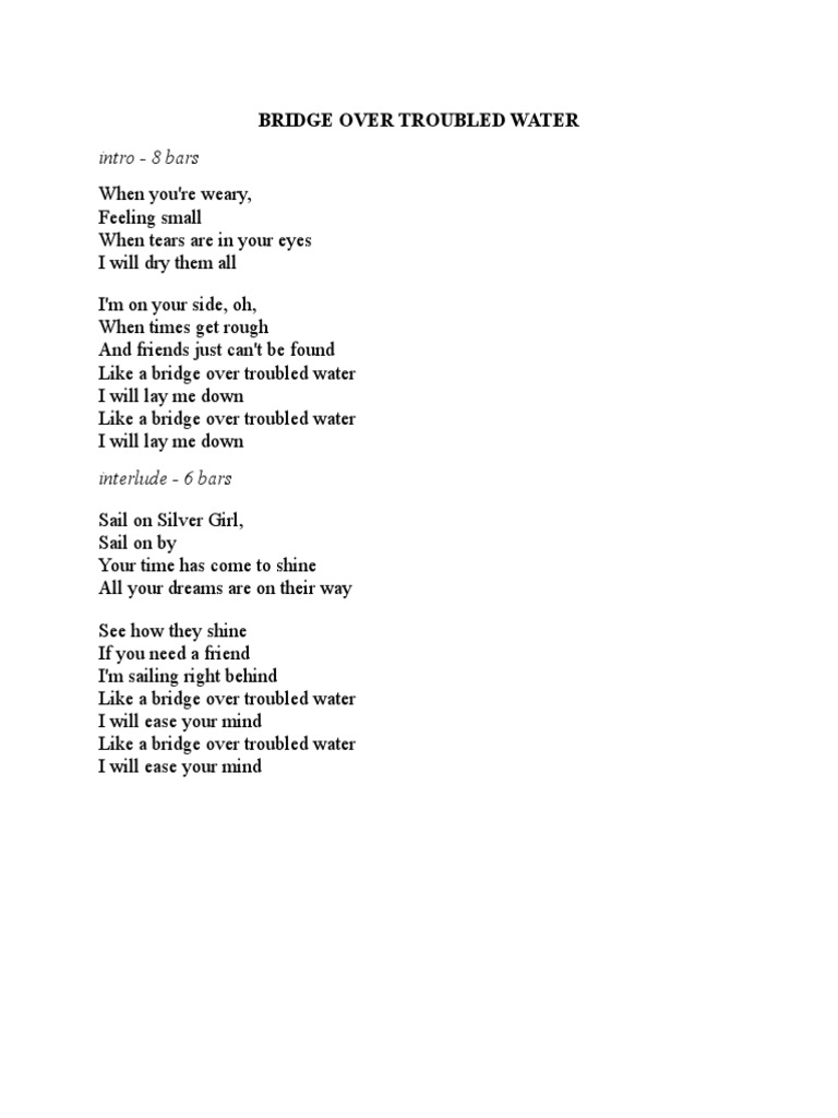 Bridge Over Troubled Water | PDF