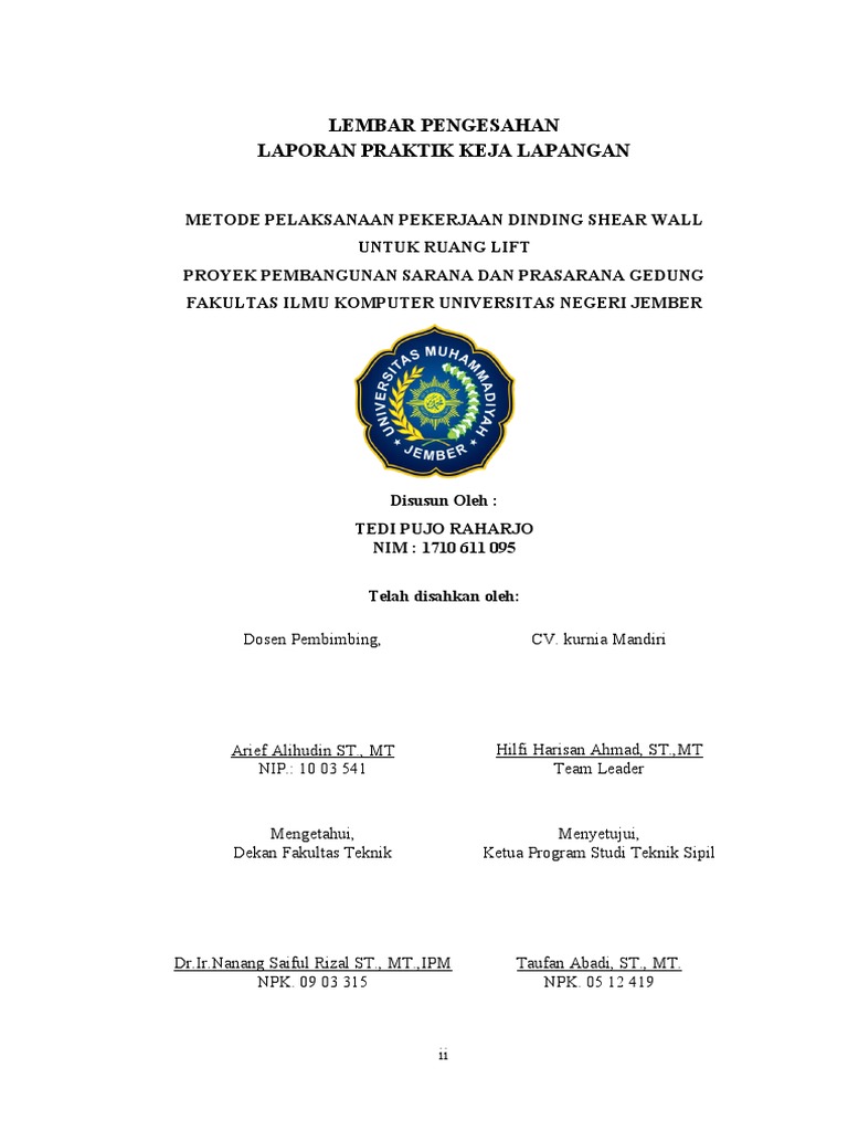 Lembar Pengesahan PKL | PDF | Teknologi & Rekayasa