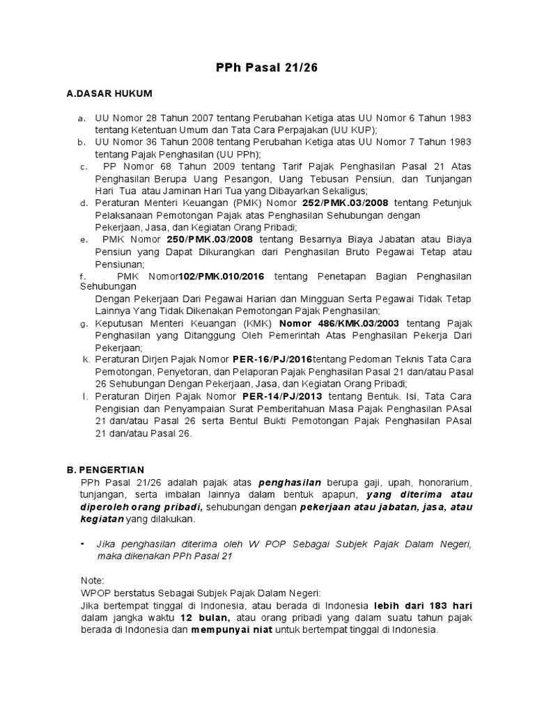 Modul PPH Pasal 21 | PDF | Pengelolaan Keuangan & Uang