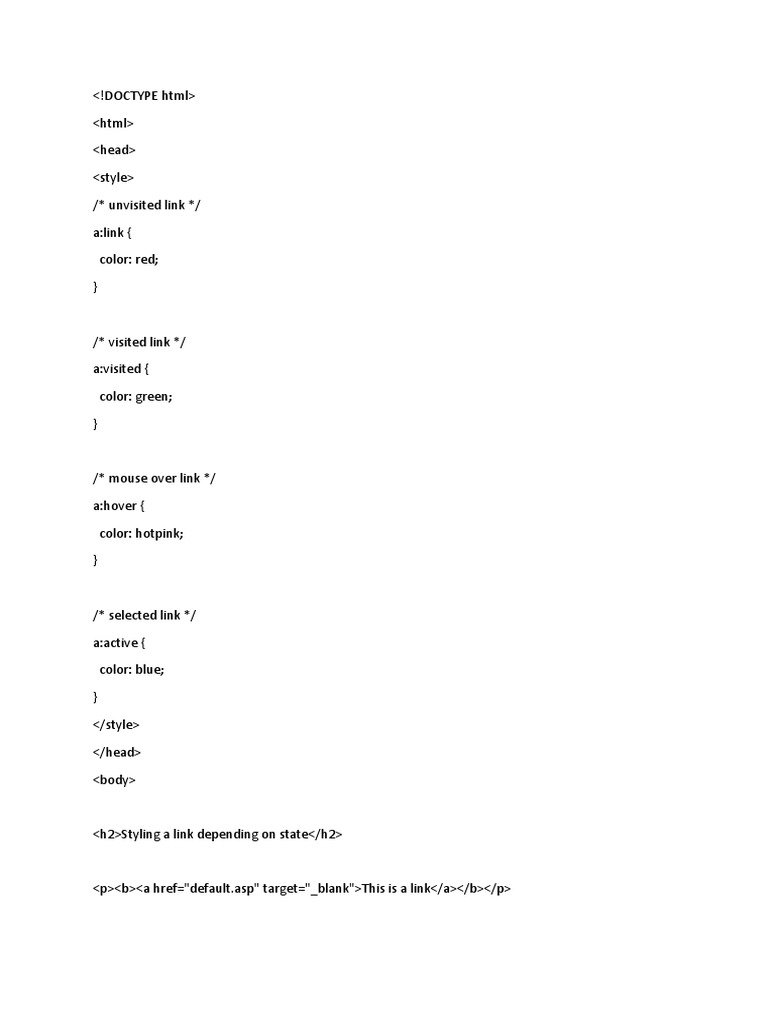 Hyperlink Css | PDF | Computer File Formats | Computer Science