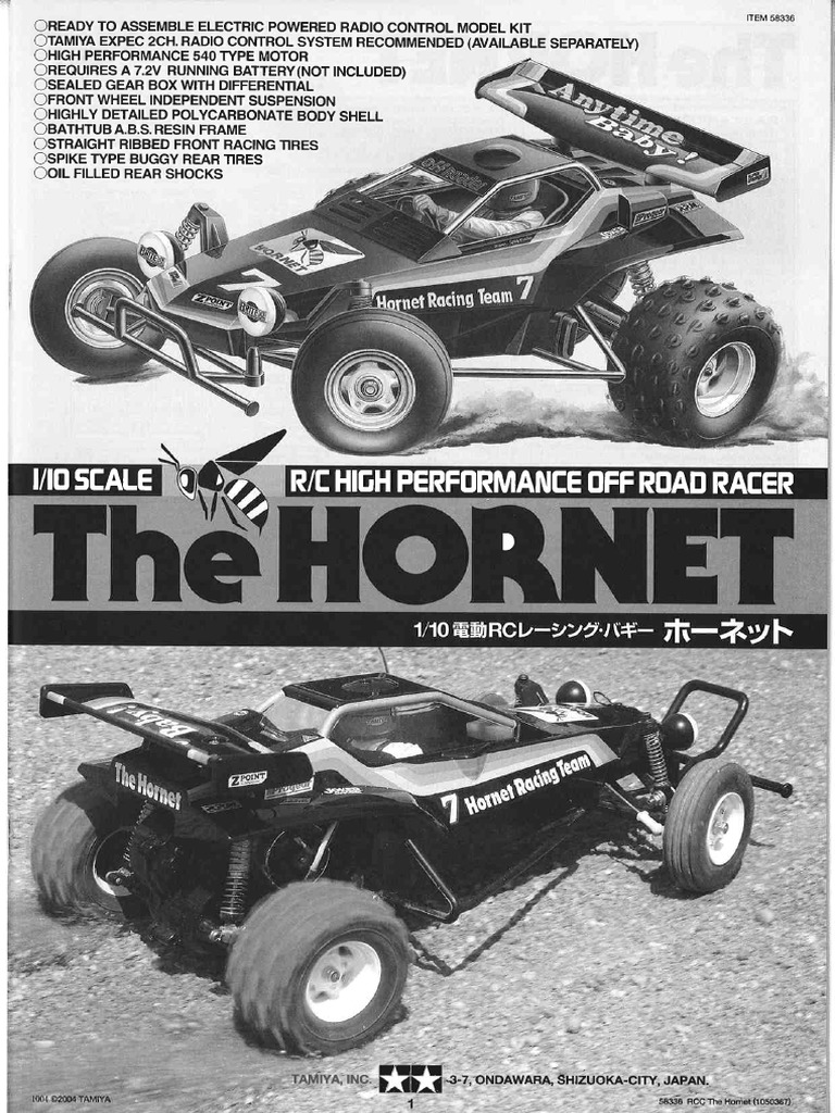 Tamiya Hornet Manual | PDF