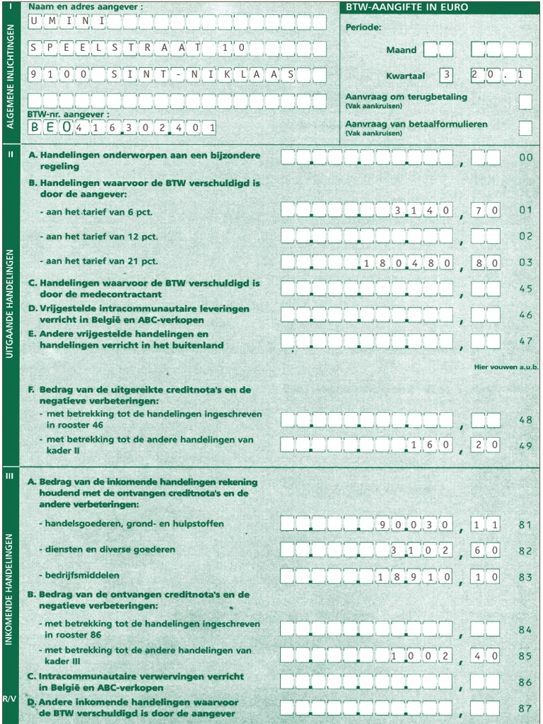 Manuele BTWaangifte | PDF
