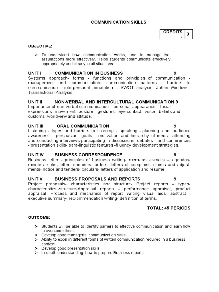 I-Sem-Communication Skills | PDF | Communication | Nonverbal Communication