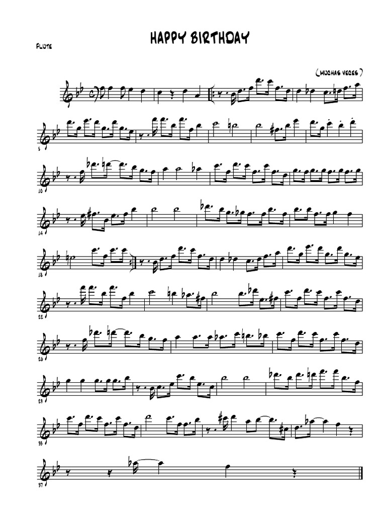 Happy Birthday Flute | PDF