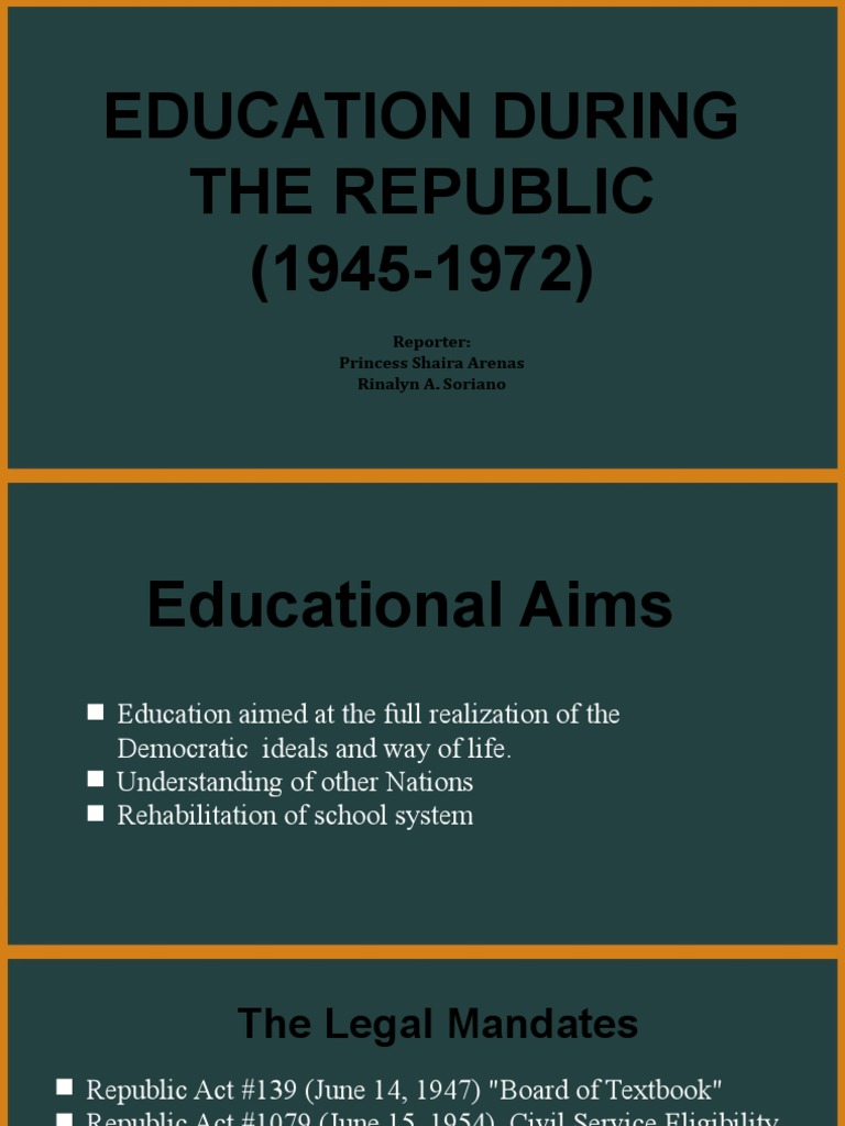 Education During The Republic | PDF