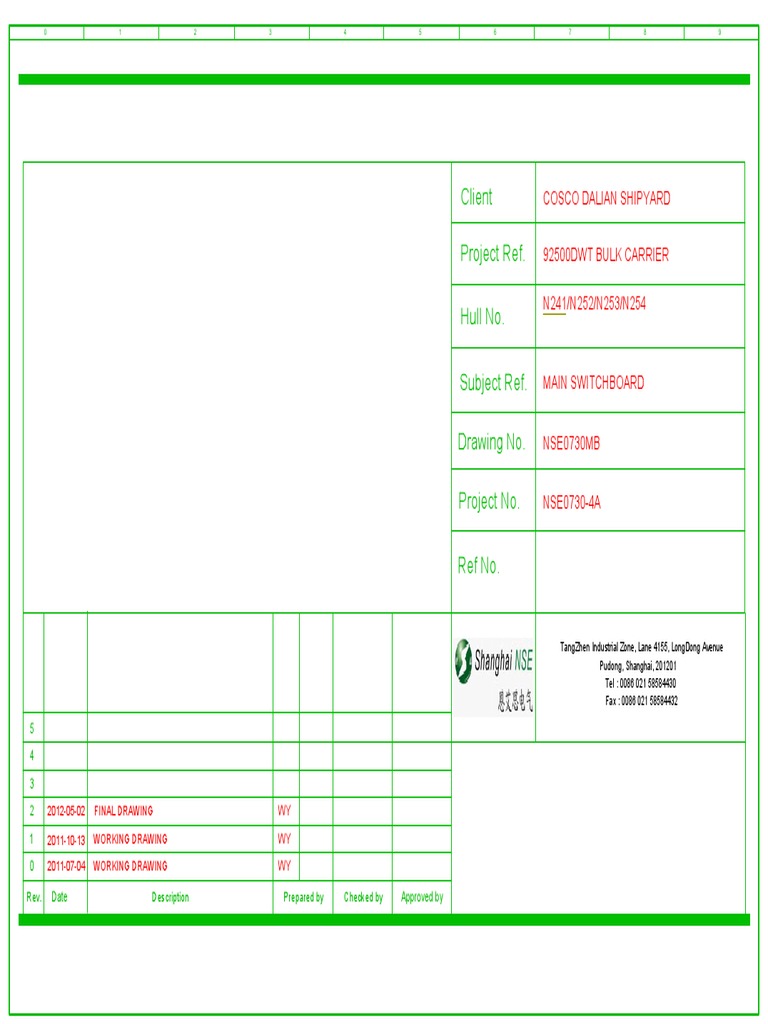 Main Switchboard 4-Line Diagram | PDF | Electric Generator | Equipment