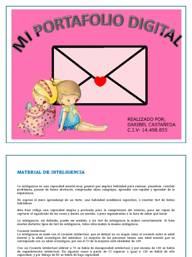 Portafolio Digital Educativo | PDF | Inteligencia | Aprendizaje