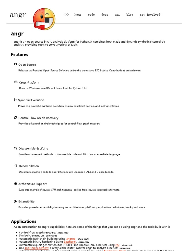 Angr | PDF | Source Code | Cross Platform Software