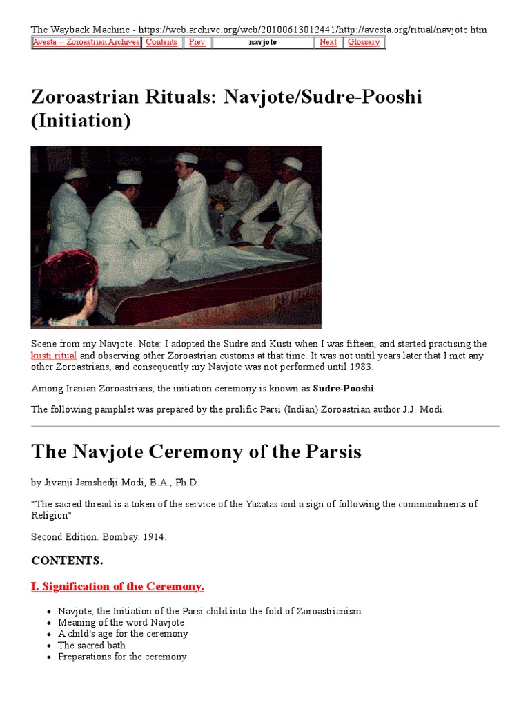 Zoroastrian Rituals - Navjote - Sudre-Pooshi (Initiation) Ceremony ...