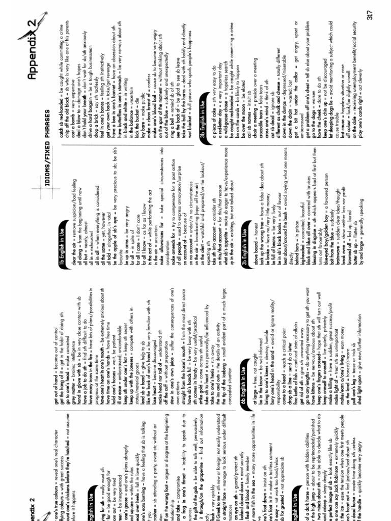 List of Idioms and Fixed Phrases | PDF