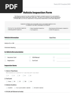 2018 Uber Chicago Vehicle Inspection Form | PDF | Vehicles | Car