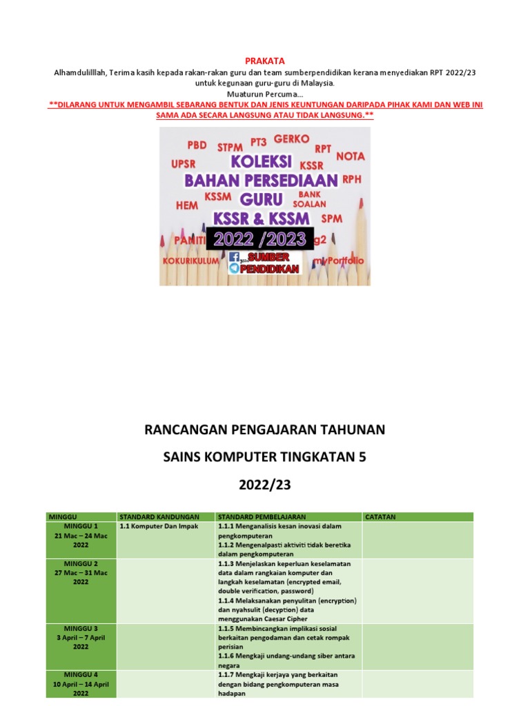 RPT Sains Komputer 2023 | PDF