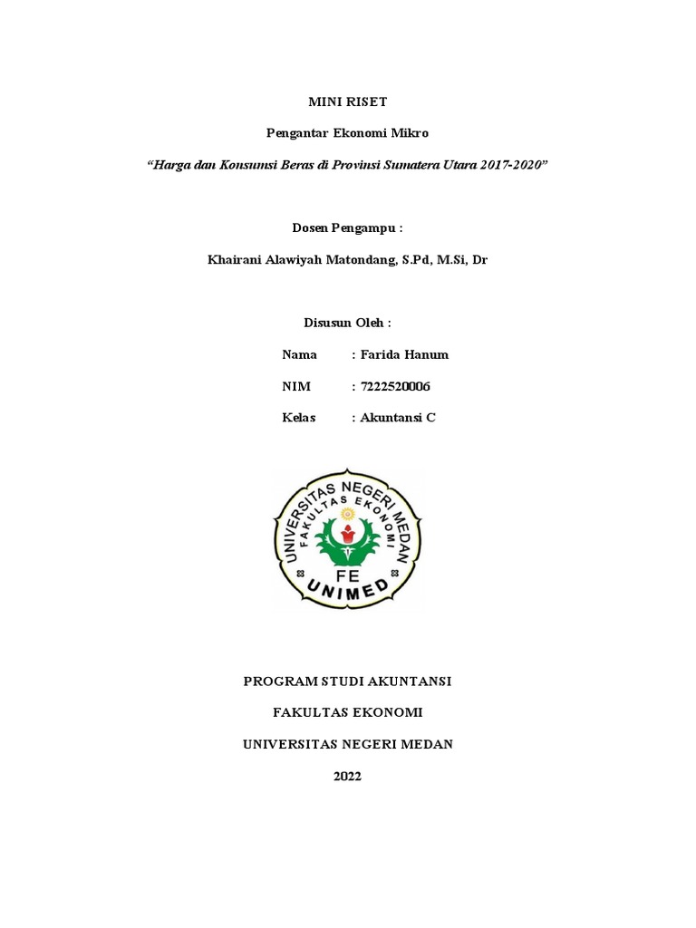 Mini Riset Pengantar Ekonomi Mikro Farida Hanum Pdf