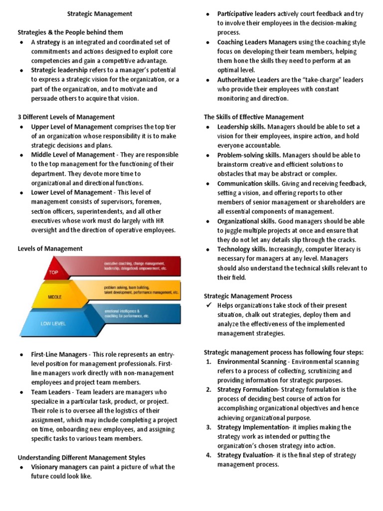 Strategic Management: Leadership & Styles | PDF | Strategic Management | Leadership
