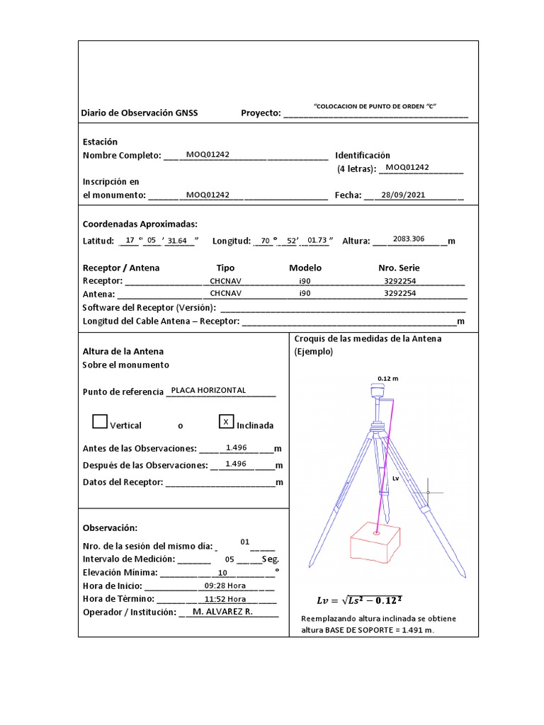 Diario de Observación MOQ01242 | PDF