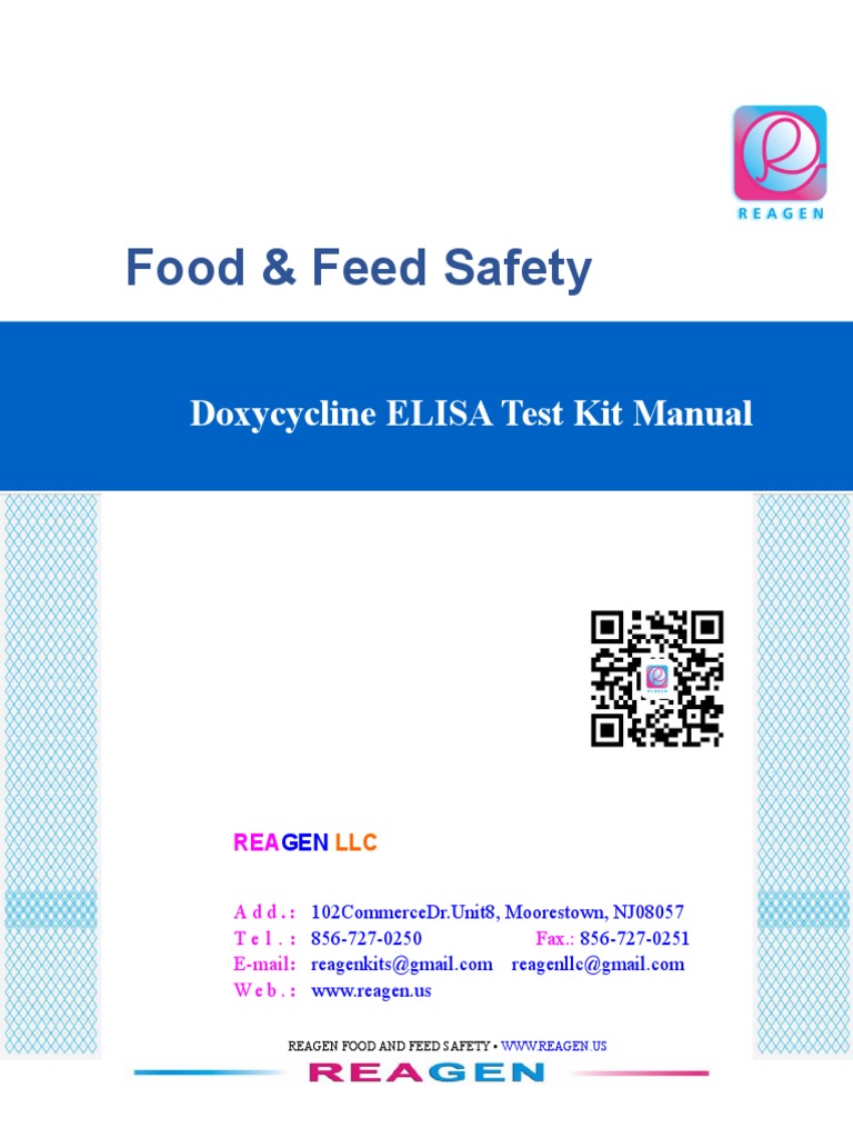 REAGEN Doxycycline ELISA Test Kit Manual | PDF | Elisa | Chemistry